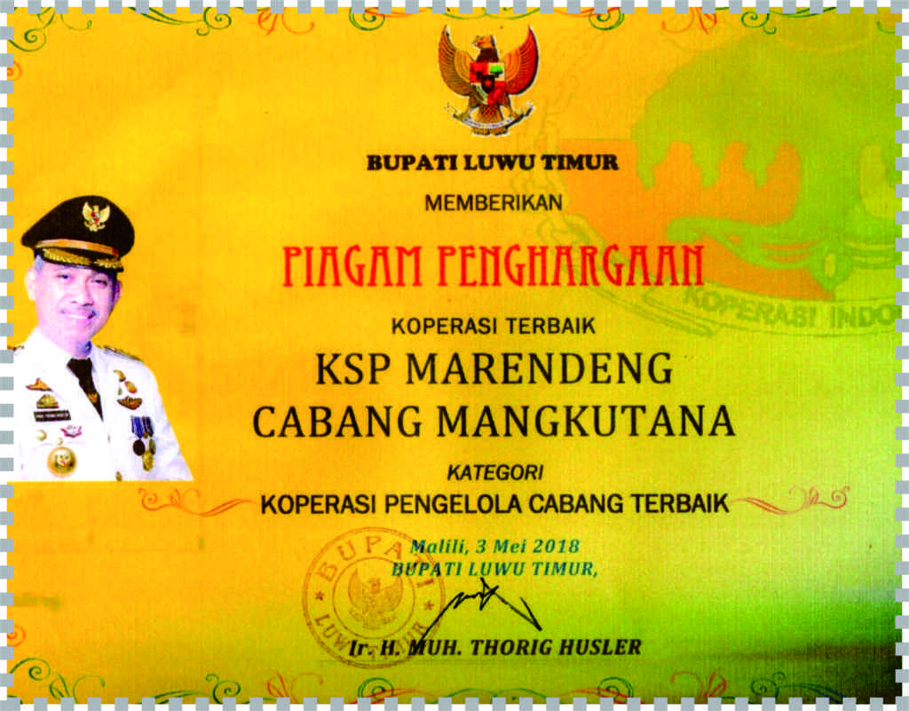Penghargaan | KSP Marendeng